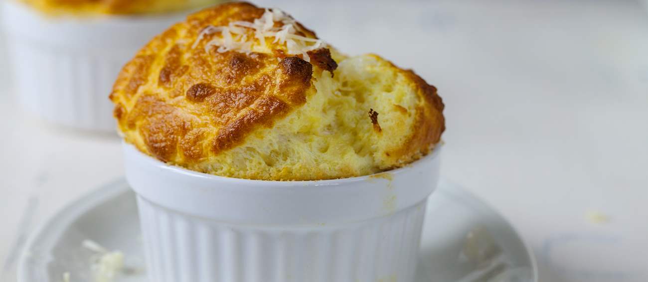 Soufflé au Fromage | Traditional Appetizer From France, Western Europe