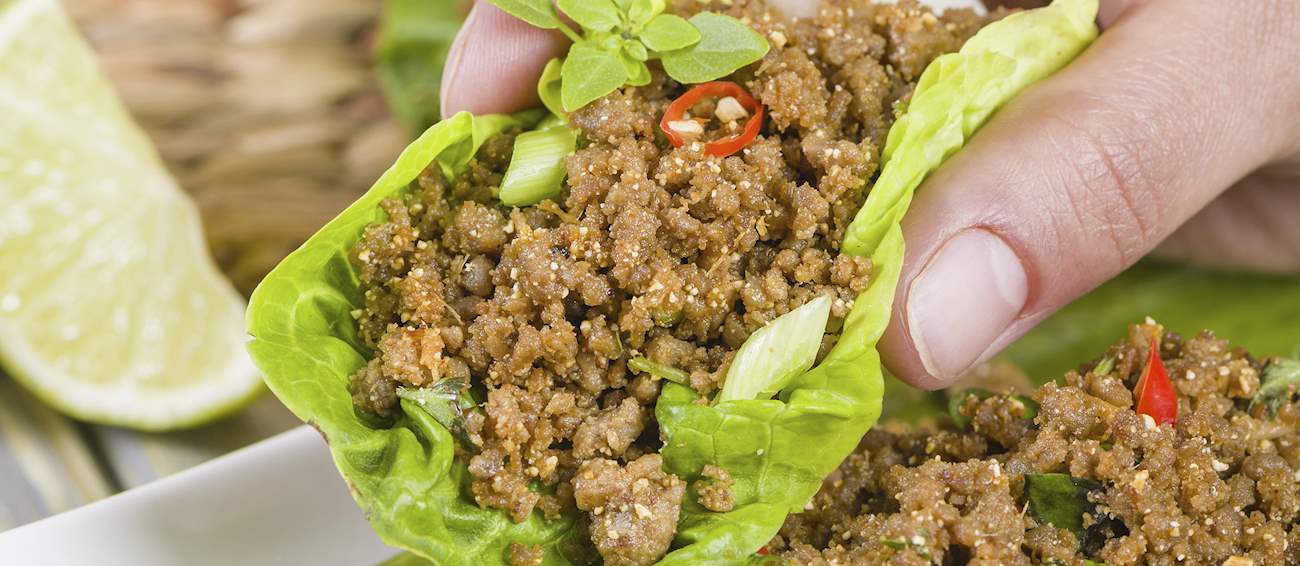 Larb | Traditional Ground Meat Dish From Laos, Southeast Asia