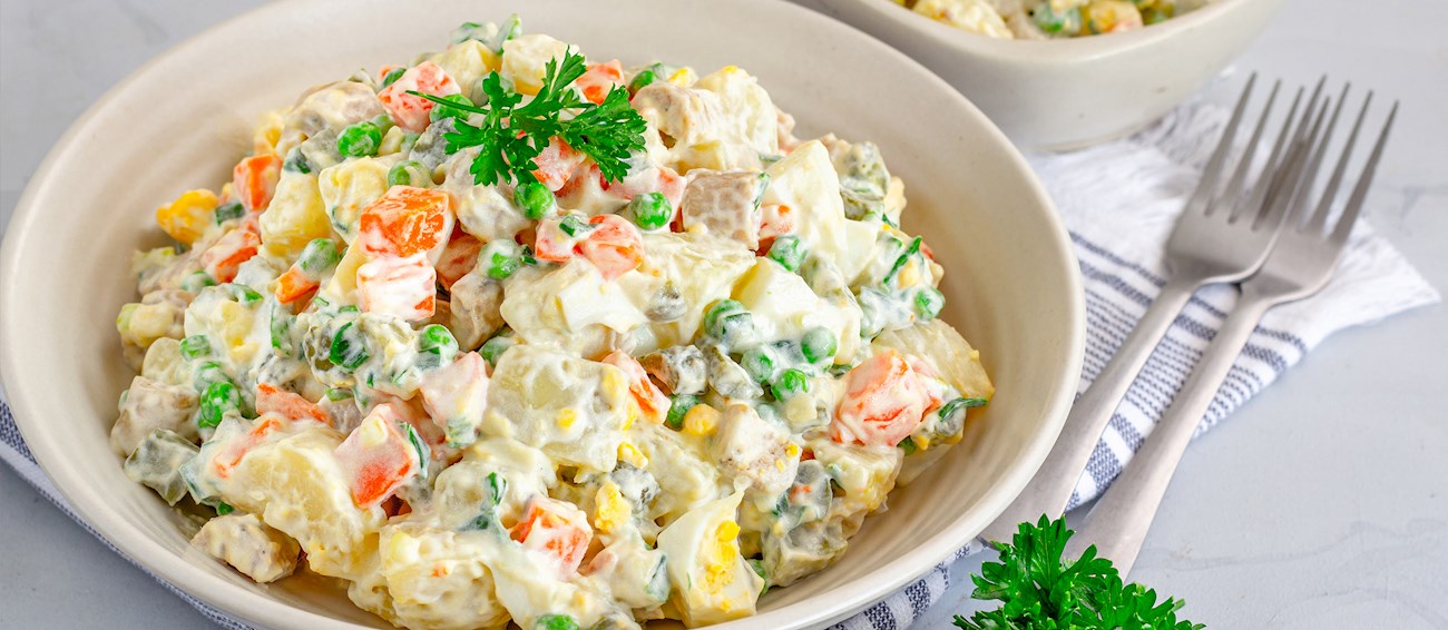 Ensalada Rusa | Traditional Salad From Spain, Western Europe