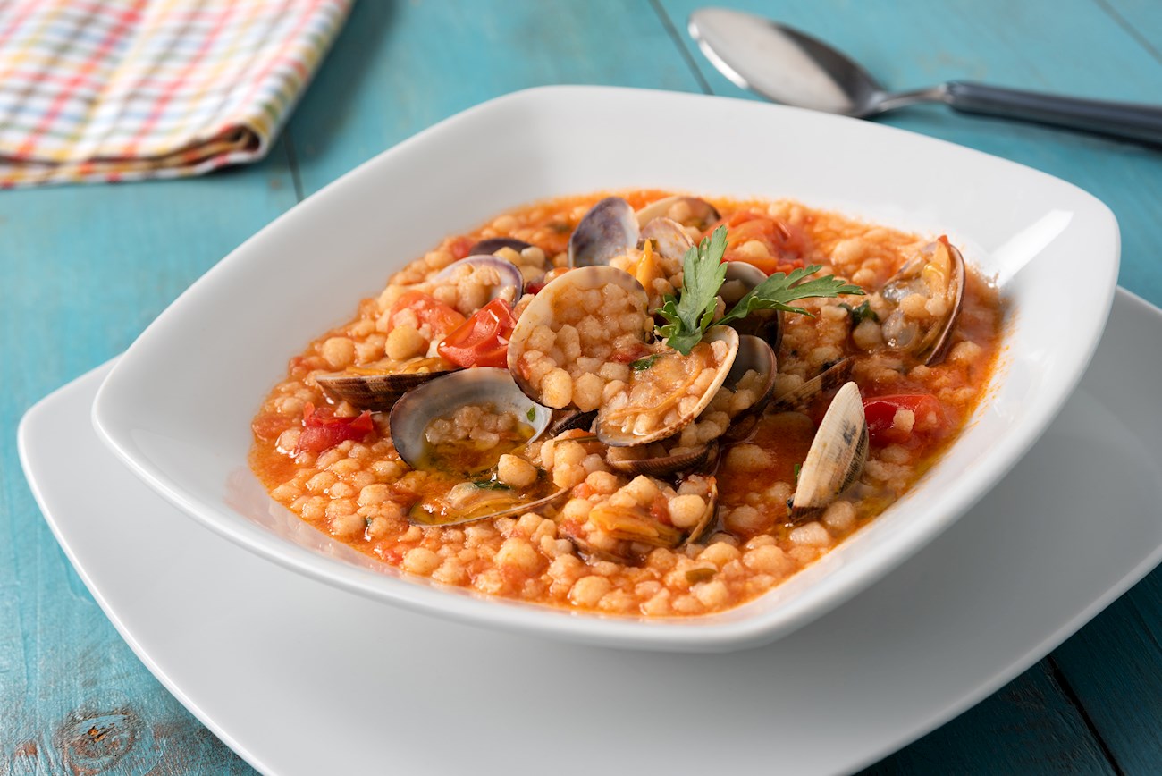 Fregola Con Arselle | Traditional Pasta From Sardinia, Italy