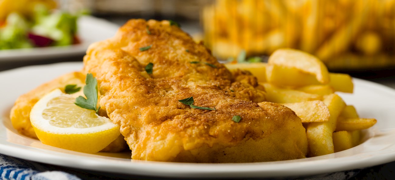Cod Fish And Chips | Traditional Saltwater Fish Dish From England ...