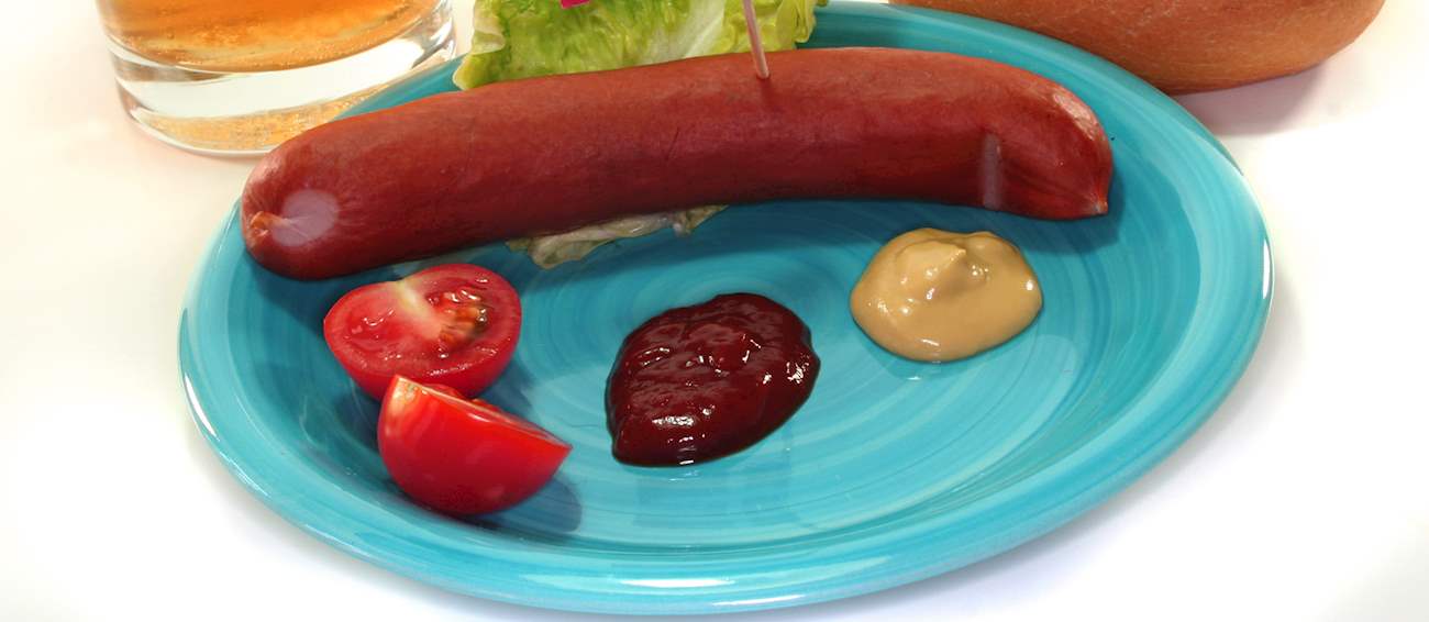 Rød Pølse | Traditional Cooked Sausage From Denmark, Northern Europe