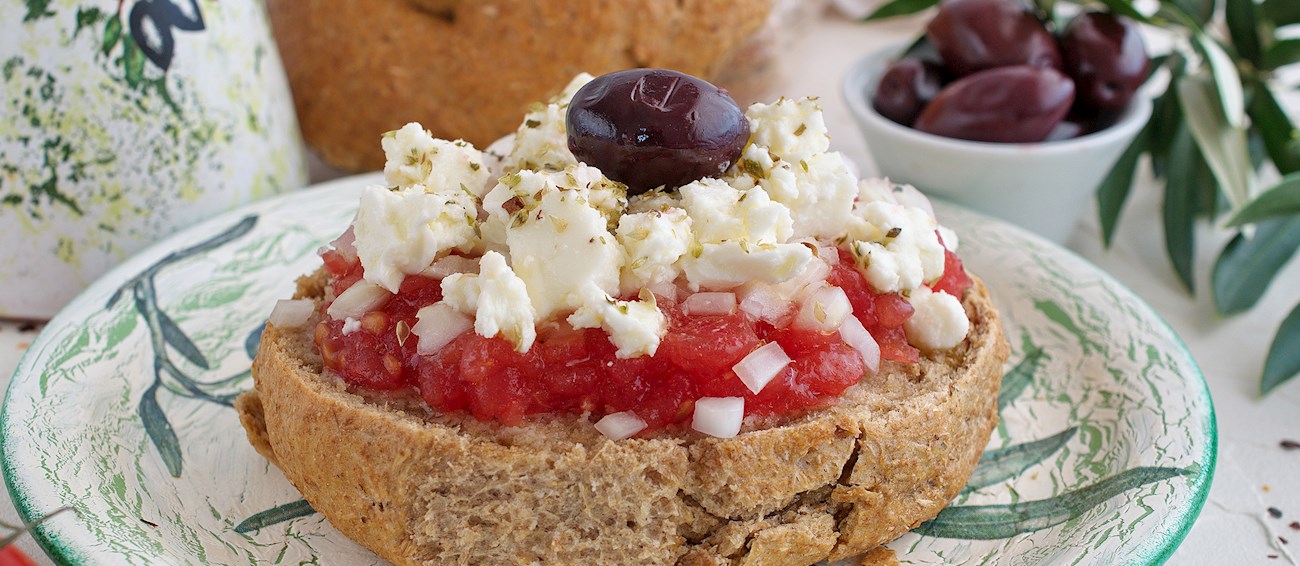 Dakos | Traditional Appetizer From Crete, Greece