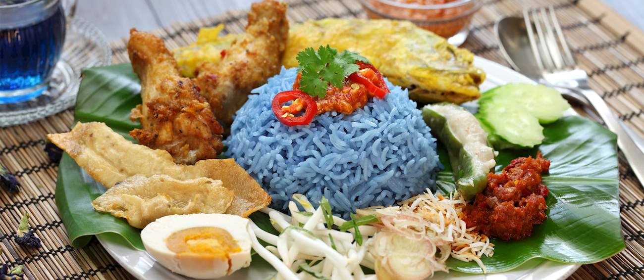 Nasi Kerabu | Traditional Rice Dish From Kelantan, Southeast Asia