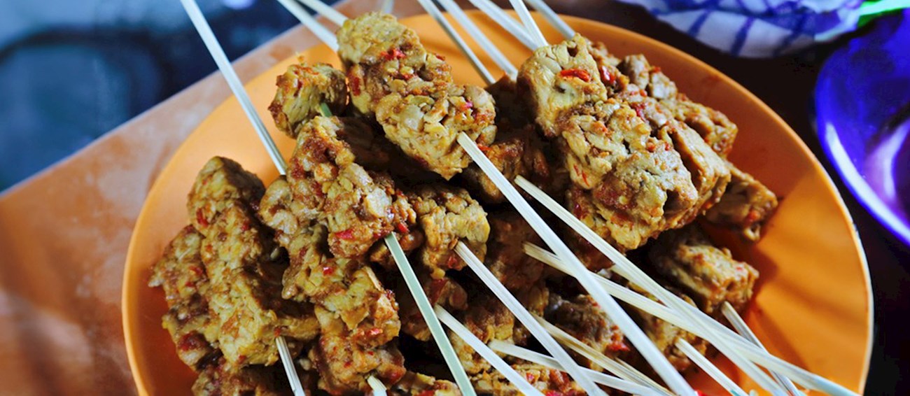 Sate Tempe | Traditional Vegan Dish From Indonesia, Southeast Asia