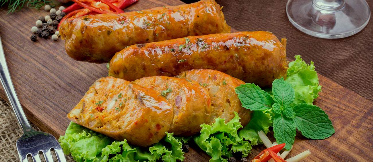 Sai Oua | Traditional Cooked Sausage From Laos, Southeast Asia