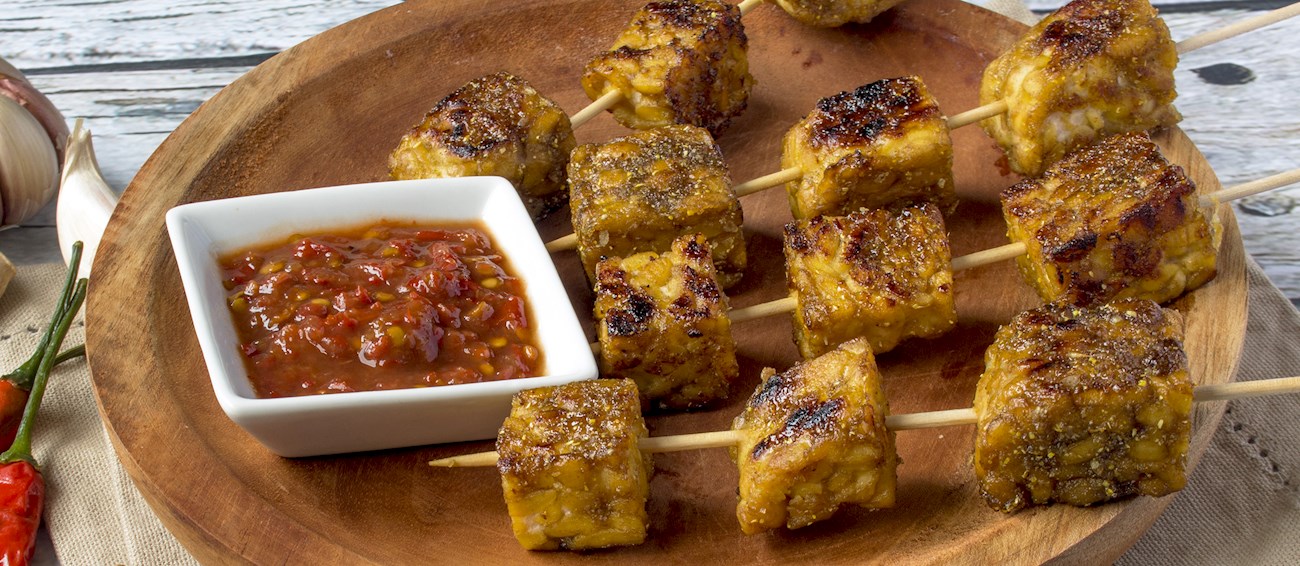 Sate Tempe | Traditional Vegan Dish From Indonesia, Southeast Asia