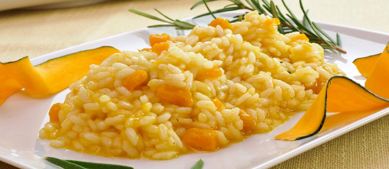 Risotto Alla Zucca | Traditional Rice Dish From Italy, Western Europe