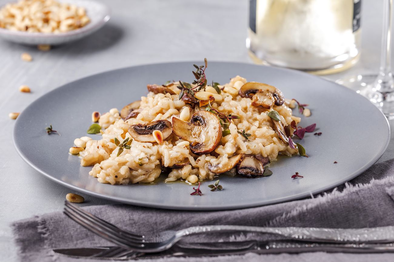 Risotto ai Funghi Porcini | Traditional Rice Dish From Italy, Western Europe