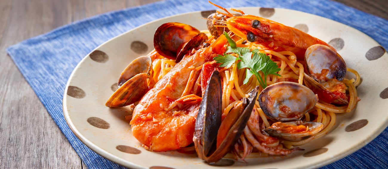 Pasta Alla Pescatora | Traditional Seafood Dish From Italy, Western Europe