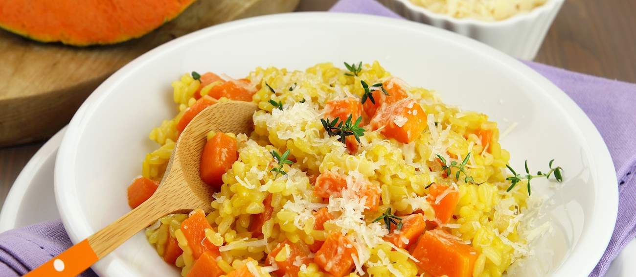 Risotto Alla Zucca | Traditional Rice Dish From Italy, Western Europe