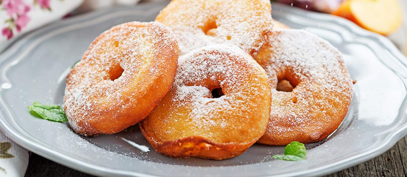Apfelradln | Traditional Deep-fried Dessert From Austria, Central Europe