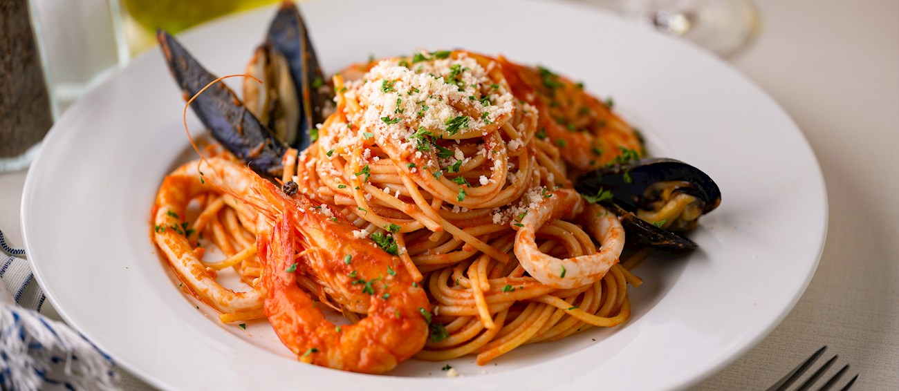 Pasta Alla Pescatora | Traditional Seafood Dish From Italy, Western Europe