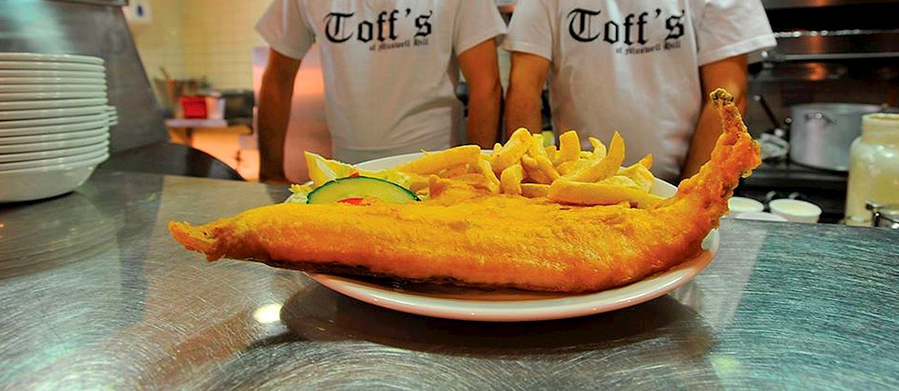 Fish And Chips In Toff's of Muswell Hill | TasteAtlas | Recommended ...
