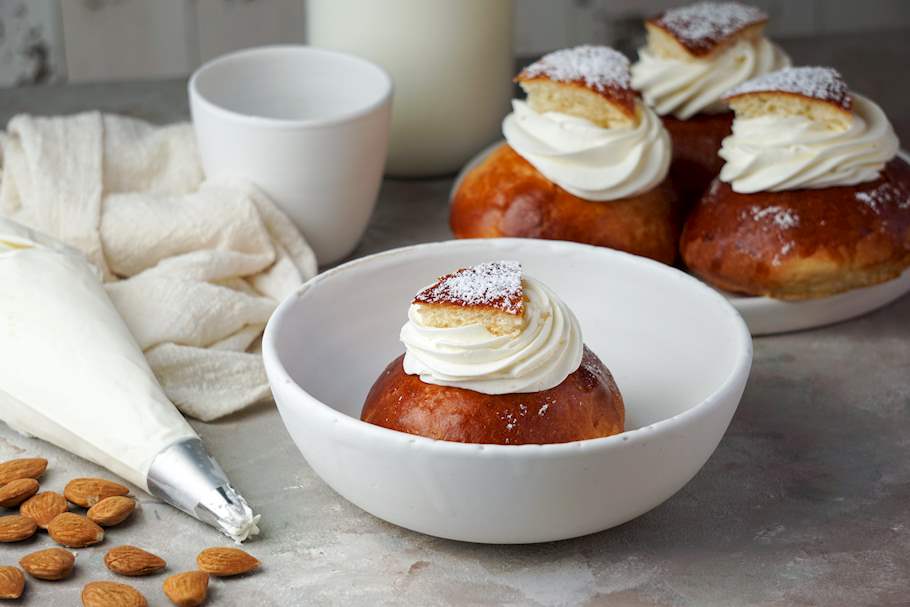 Semla With Creamy Almond Filling Authentic Recipe | TasteAtlas